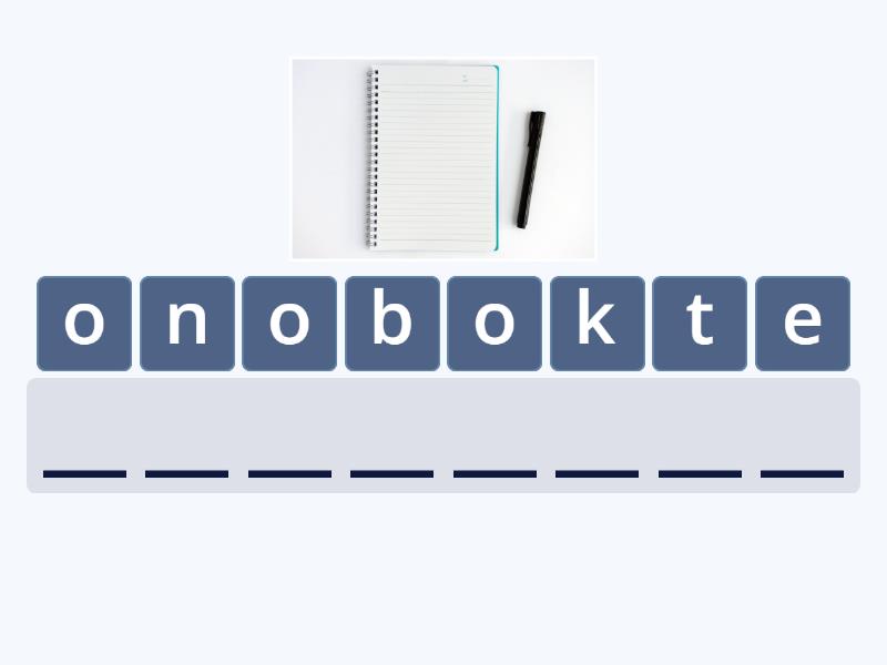 1.1 School objects - Anagram