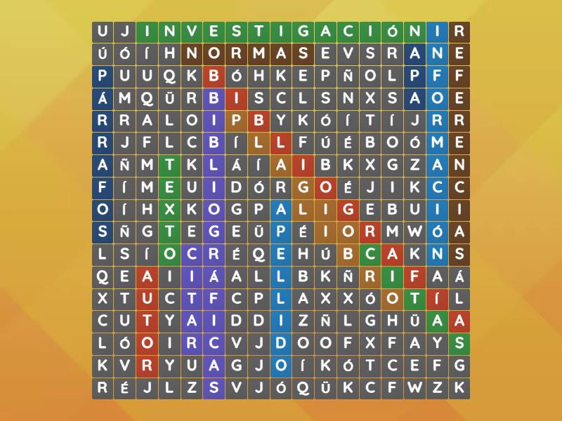 Información. - Sopa de letras