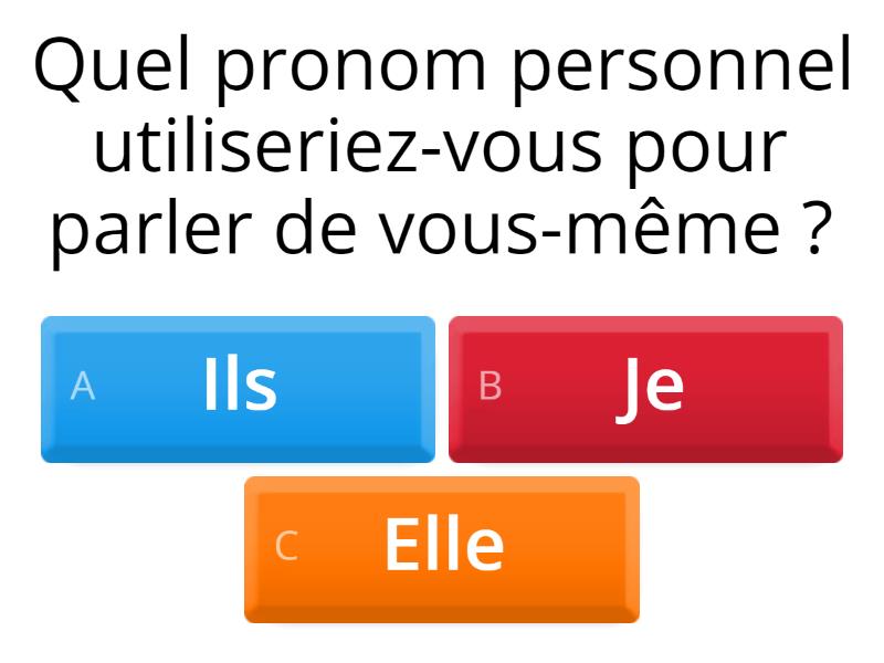 J&A Les pronoms : - Quiz