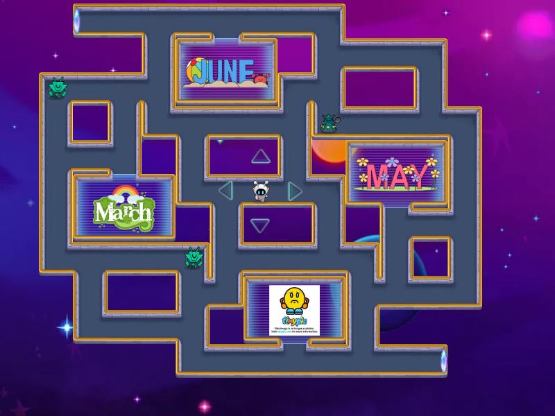 Ordinal numbers and months - Maze chase