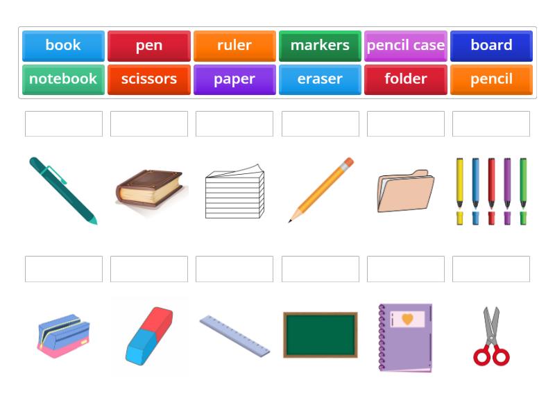 School objects - Match up