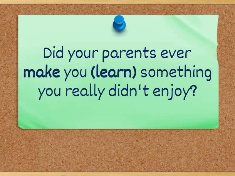 B2 Ef, 6B Verb patterns (speaking) - Flash cards