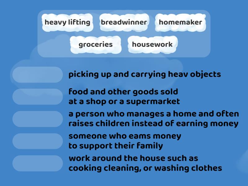 family life - Match up