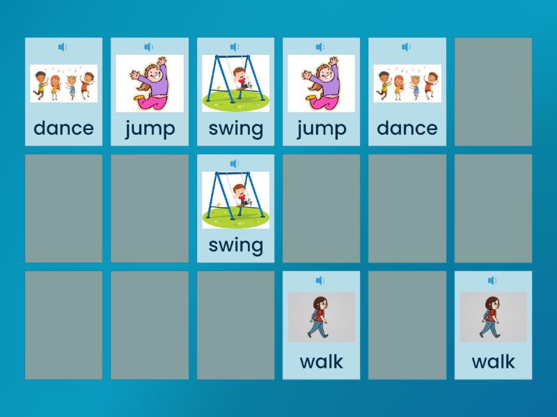 Action verbs - Matching pairs