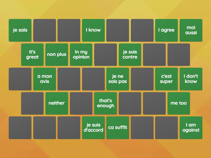 Conversation Starters - Matching pairs