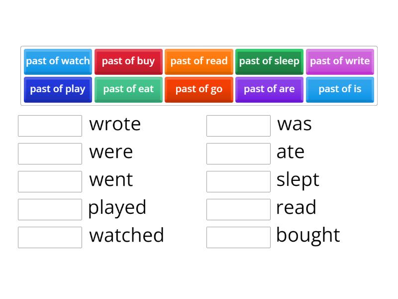 Simple past - Match up