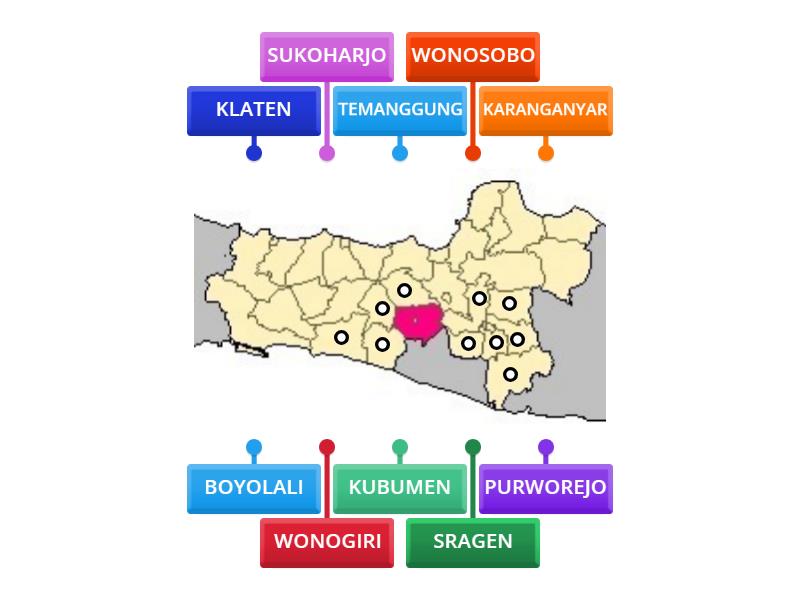 PETA BUTA JAWA TENGAH - Labelled diagram