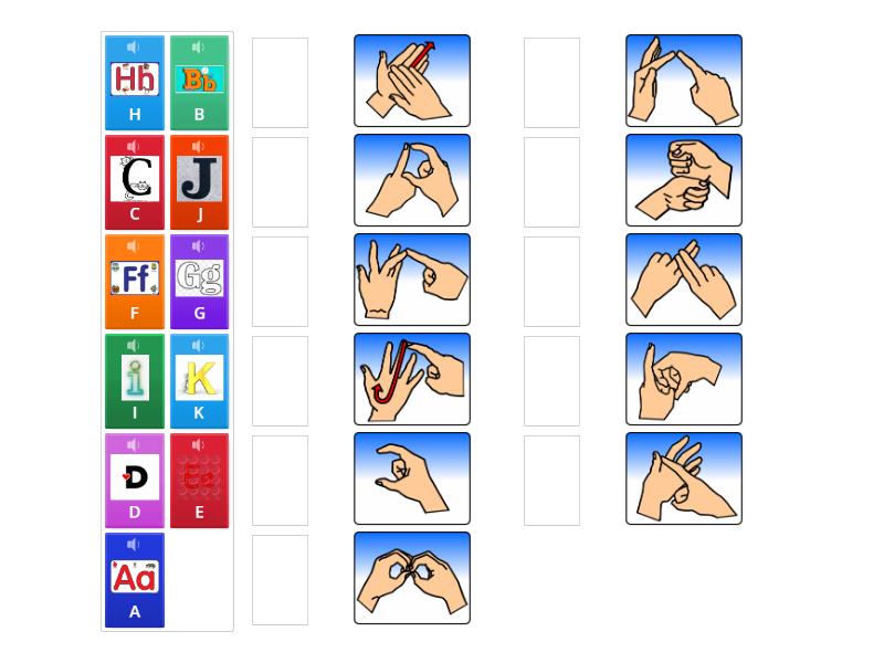 Alphabet signs - Match up