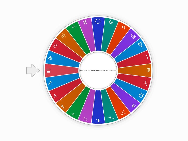 ender alphabet - Spin the wheel