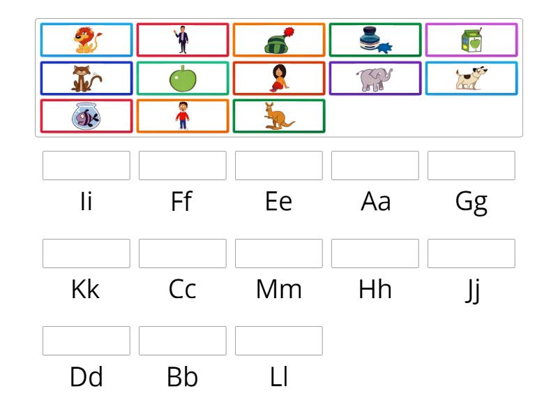 Alphabet A-M - Match up