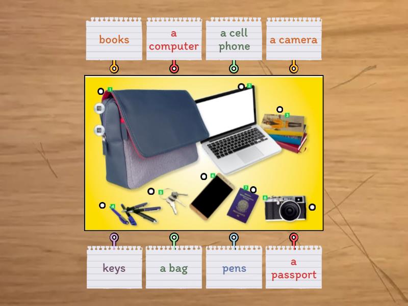in the bag - Labelled diagram