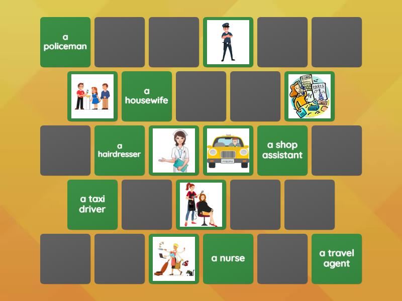 Match the jobs with the pictures. - Matching pairs