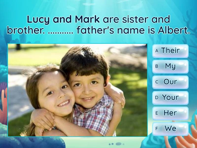 Possessive adjectives: - Quiz