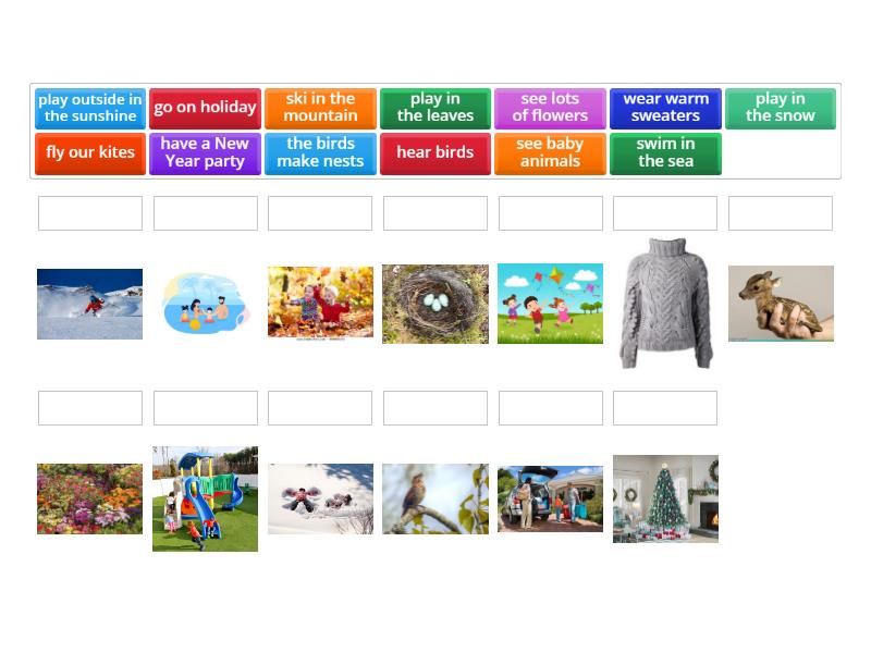 FH3 Sally's story Seasons and activities - Match up