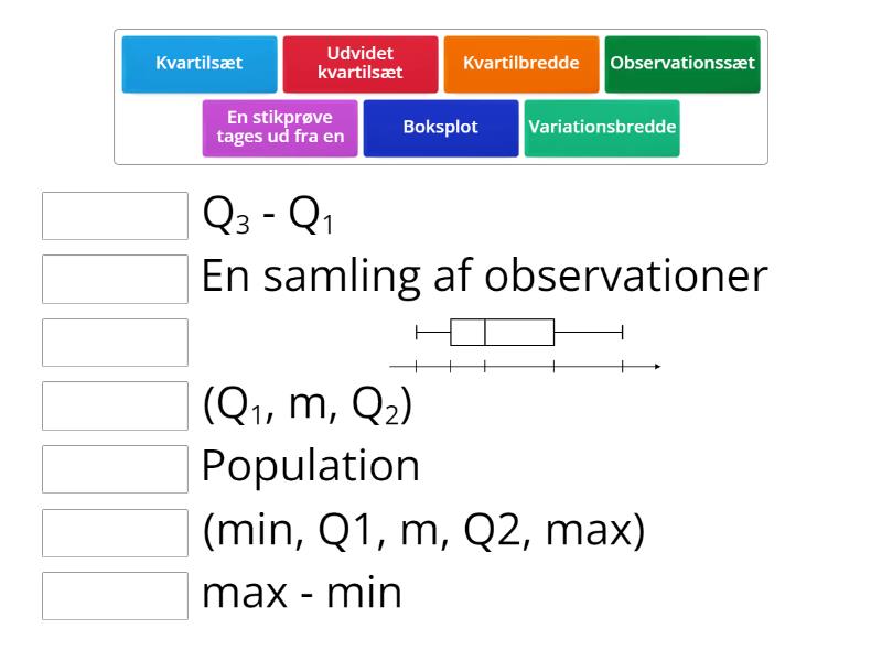 Begreber deskriptiv statistik - Match up