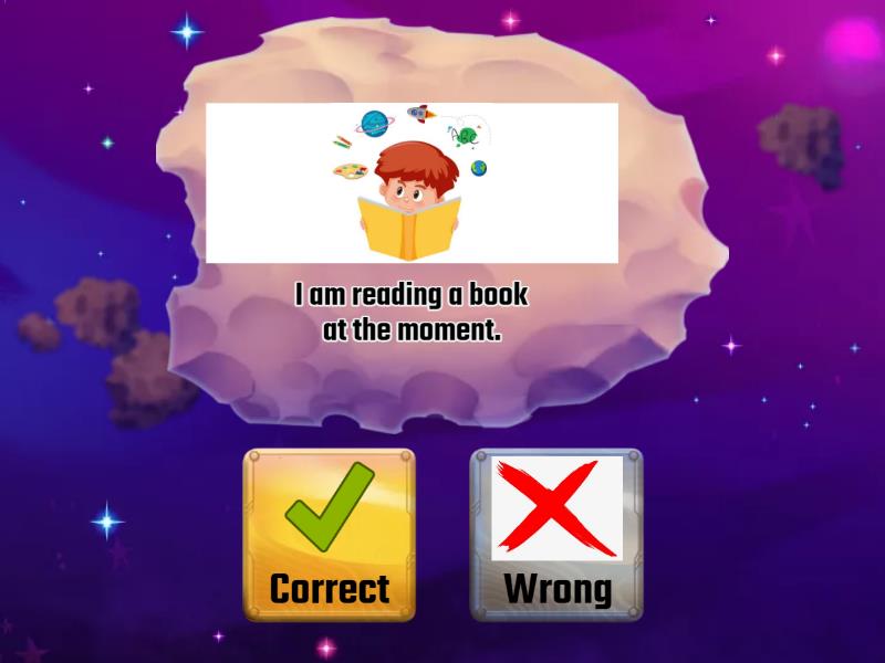 5C Elementary Present Simple vs Present Continuous easy - صواب أو خطأ