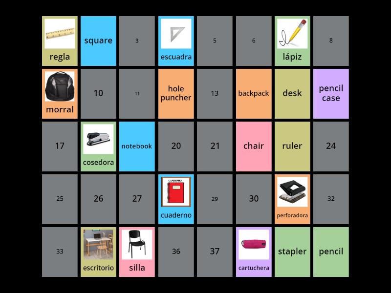 school supplies - Matching pairs