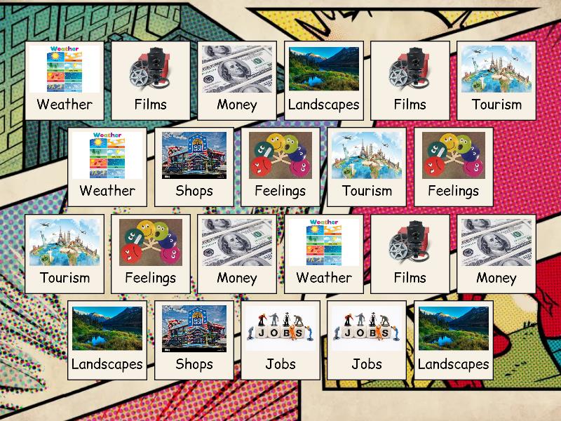 Speaking Exam Pre-intermediate - Flip tiles