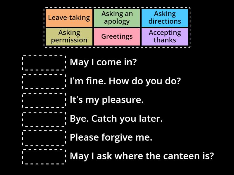 Practice: Using Polite Expressions - Match up