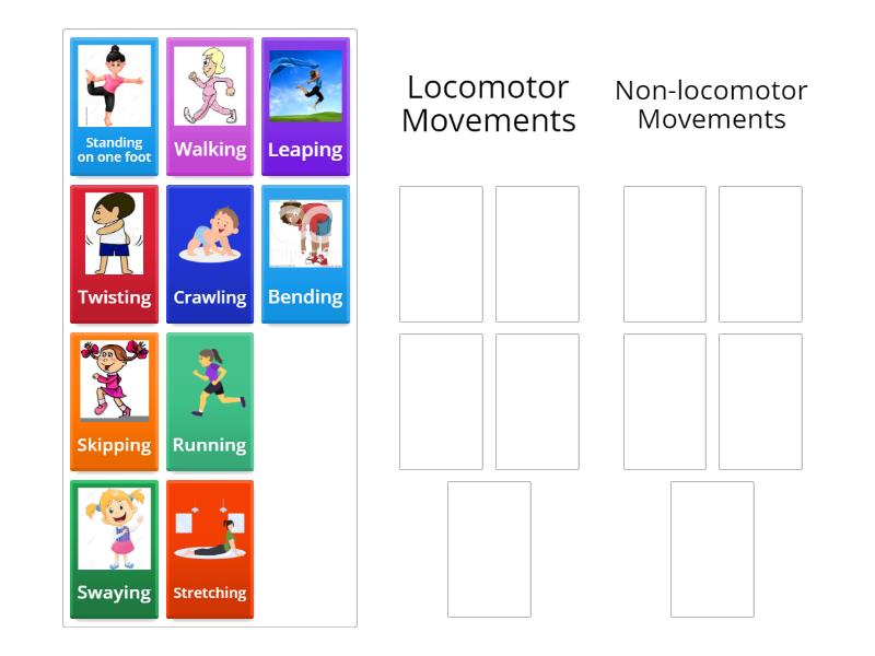 Locomotor Vs. Non-locomotor Movements - Group sort