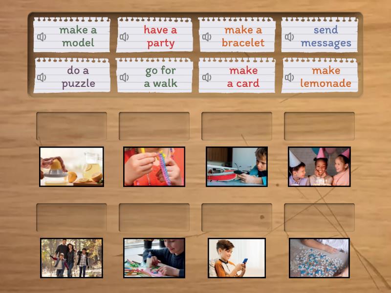 unit 2 activities we do at home - Match up