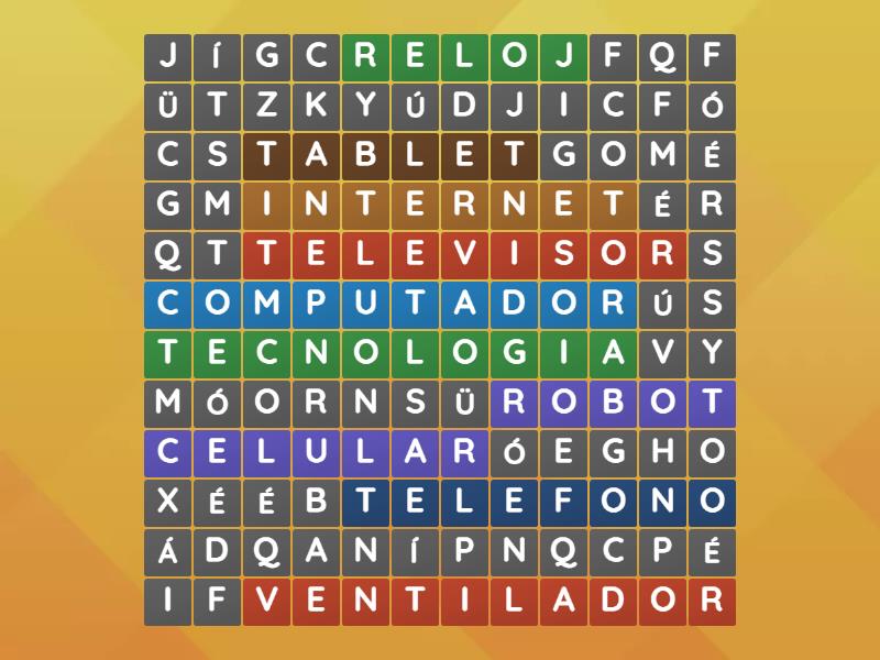 Sopa de letras de informatica - Wordsearch
