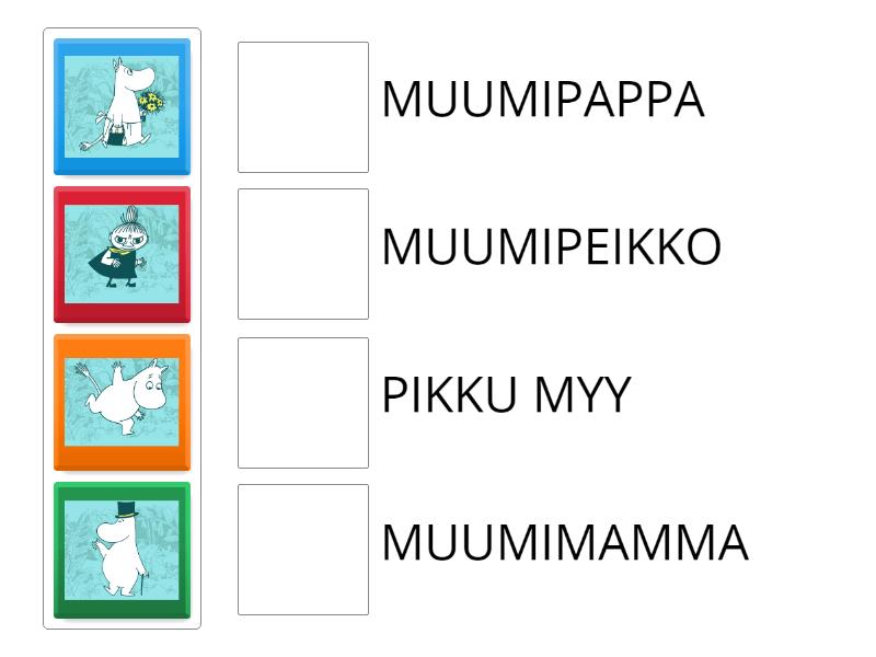 Muumien nimet (4) - Match up
