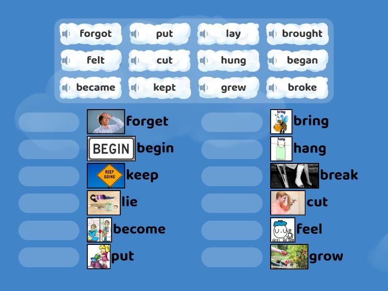 Irregular verbs - part 2. 11-22. - Match up