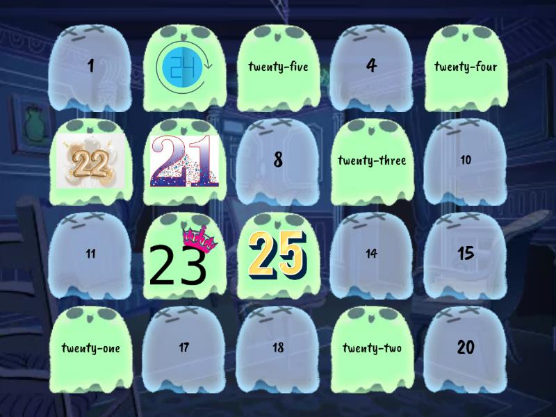 Memory Game - Numbers 1-30 - Matching pairs