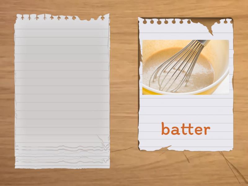 Baking - vocabulary (flashcards) - Speaking cards