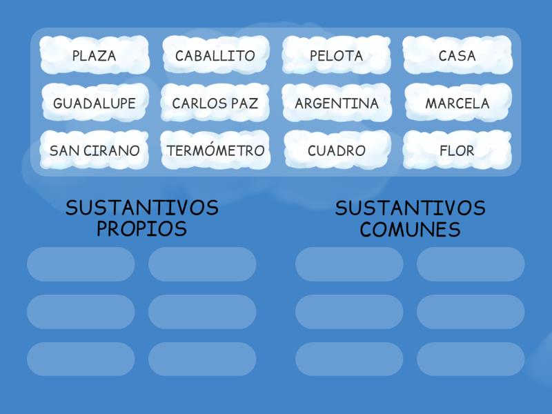 Sustantivos Propios y Comunes - Group sort