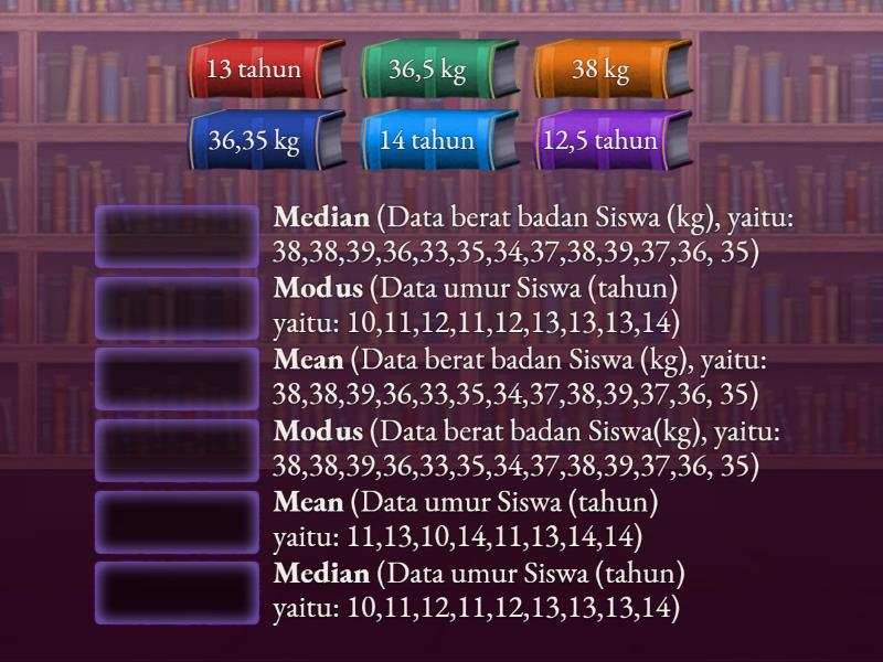 LATIHAN INDIVIDU MEAN, MEDIAN, MODUS - المطابقة