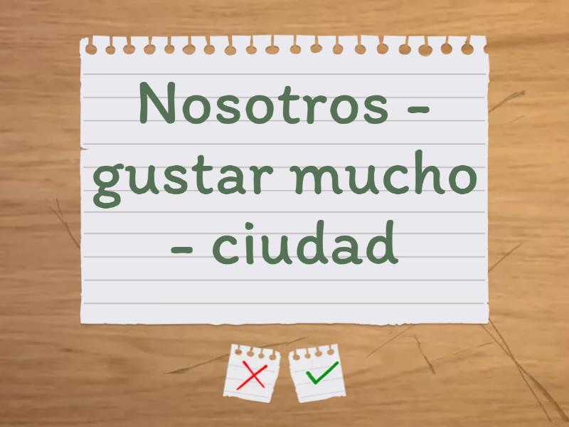 Verbo "gustar" - Flash cards