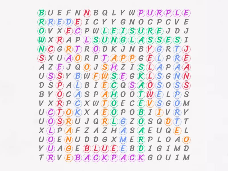 Unit 1 Flyers - Wordsearch