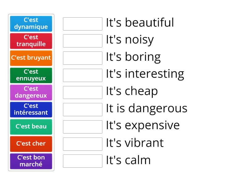 Match the adjectives for describing a country - Associação