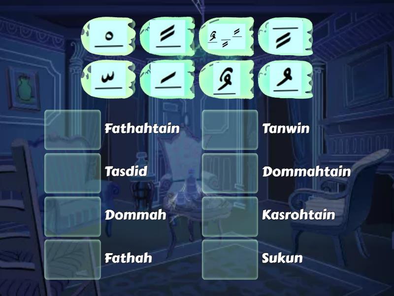 Nama-nama tanda baca/Harokat - Match up