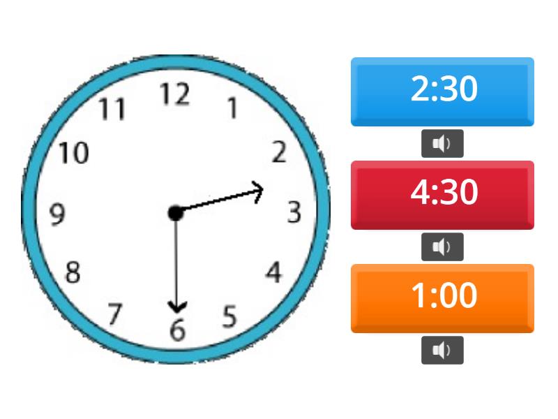 Clocks 00 30 (digital) - Quiz