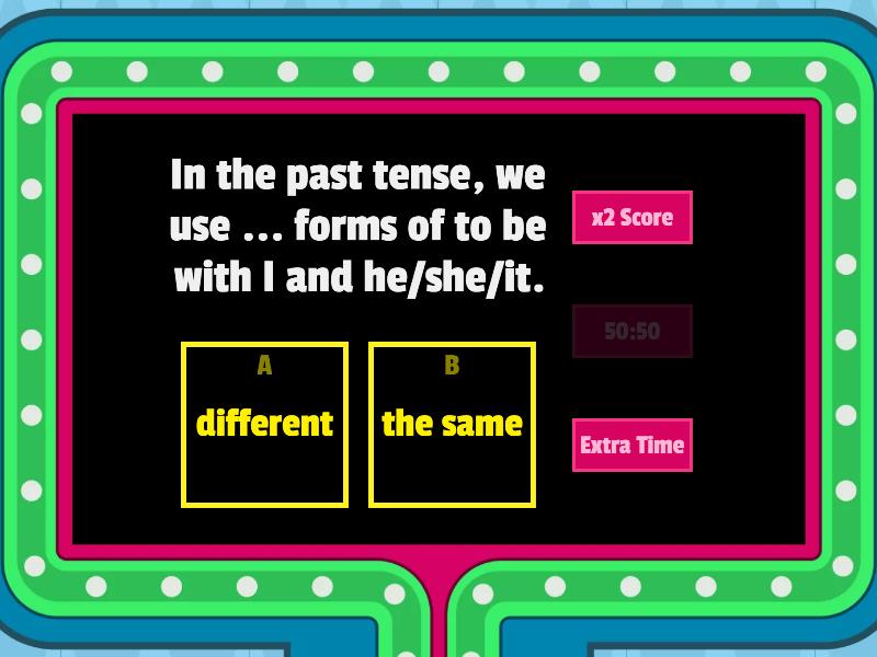 Simple past (to be) review - Gameshow quiz