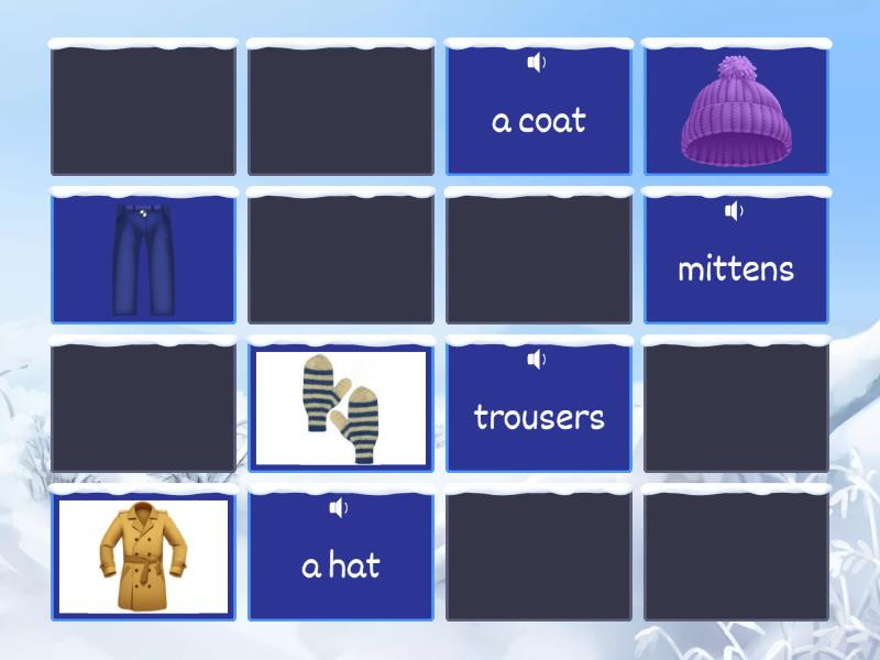 WINTER CLOTHES -- - Matching pairs