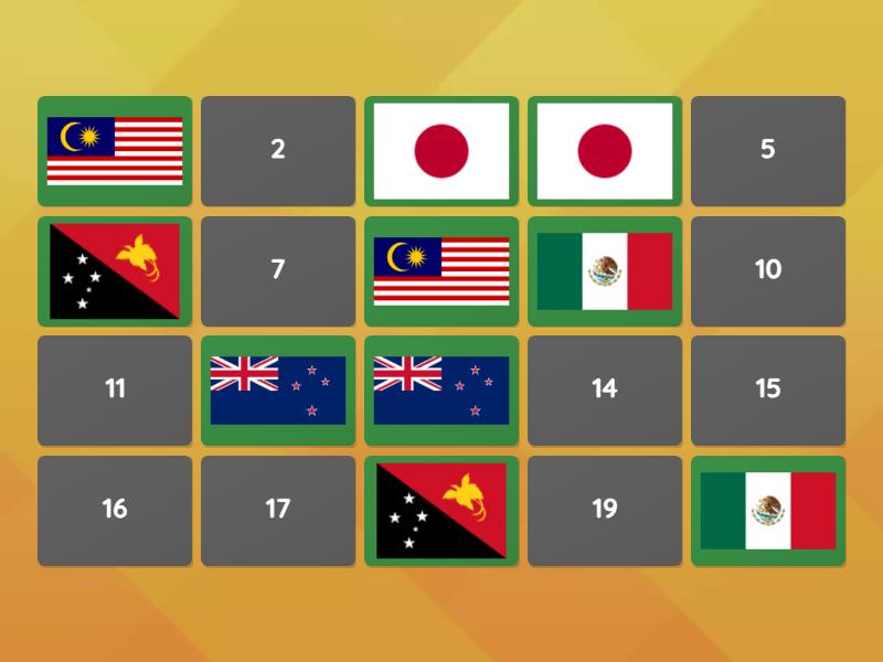 BANDERAS APEC 2 - Matching pairs