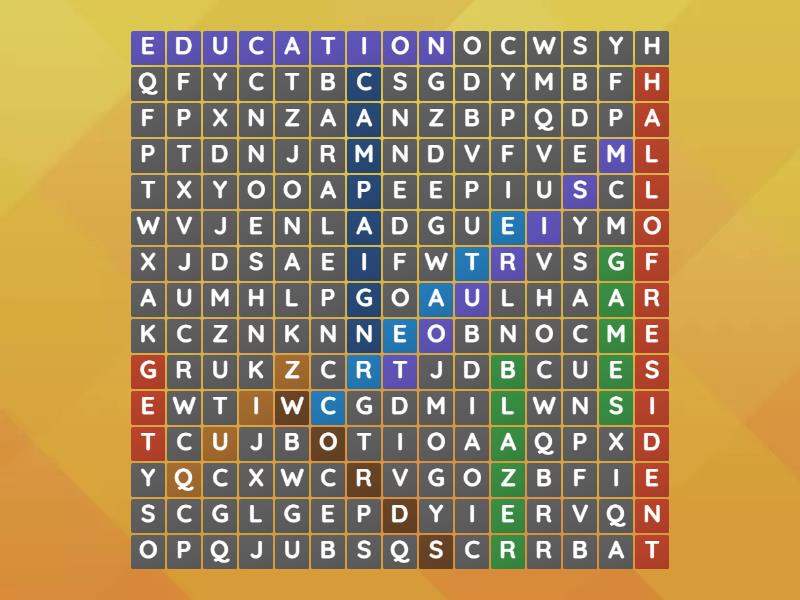 getting an education - Wordsearch