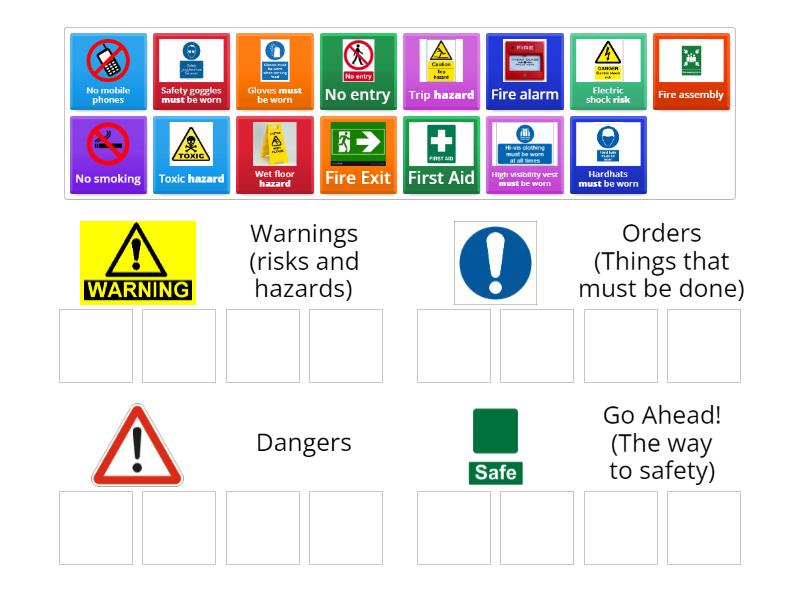 Safety Signs Sort - Group sort