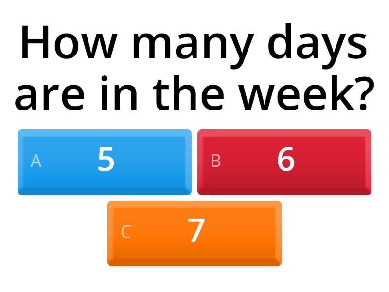 Days of the Week - Quiz
