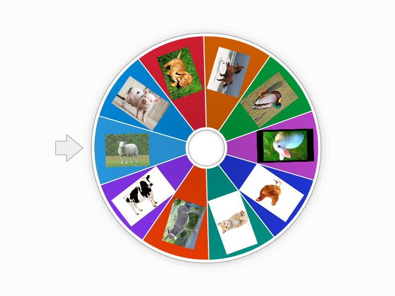 Farm animals - Spin the wheel