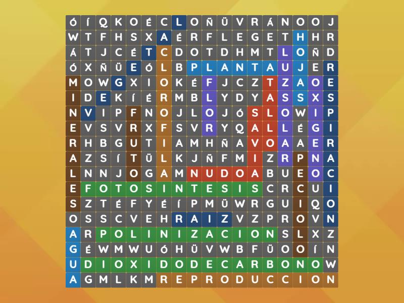 las plantas - Sopa de letras