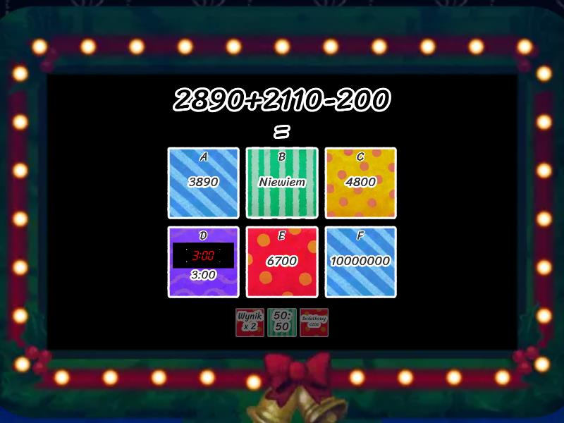 TEST 800 - Gameshow quiz