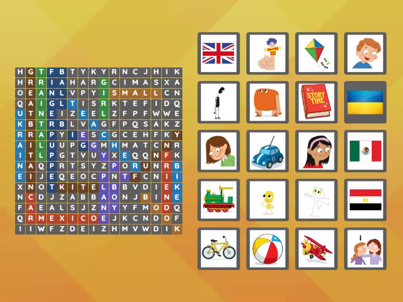Academy Stars 1 Unit 1 Vocabulary - Wordsearch