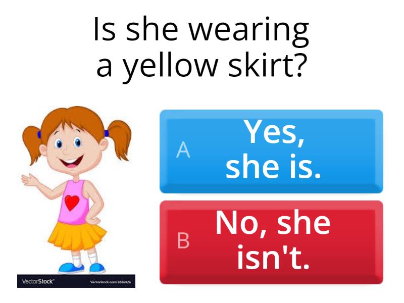 Is he/she wearing ...? - Cuestionario