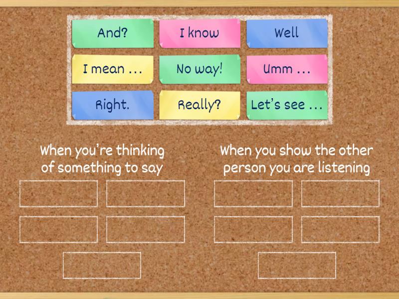 Expressions for conversation - Group sort