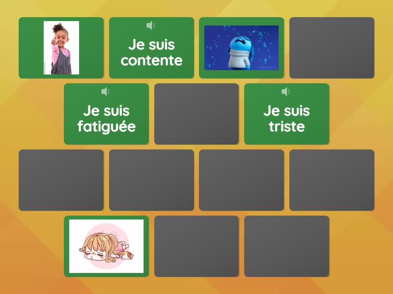 Les sensations - Matching pairs